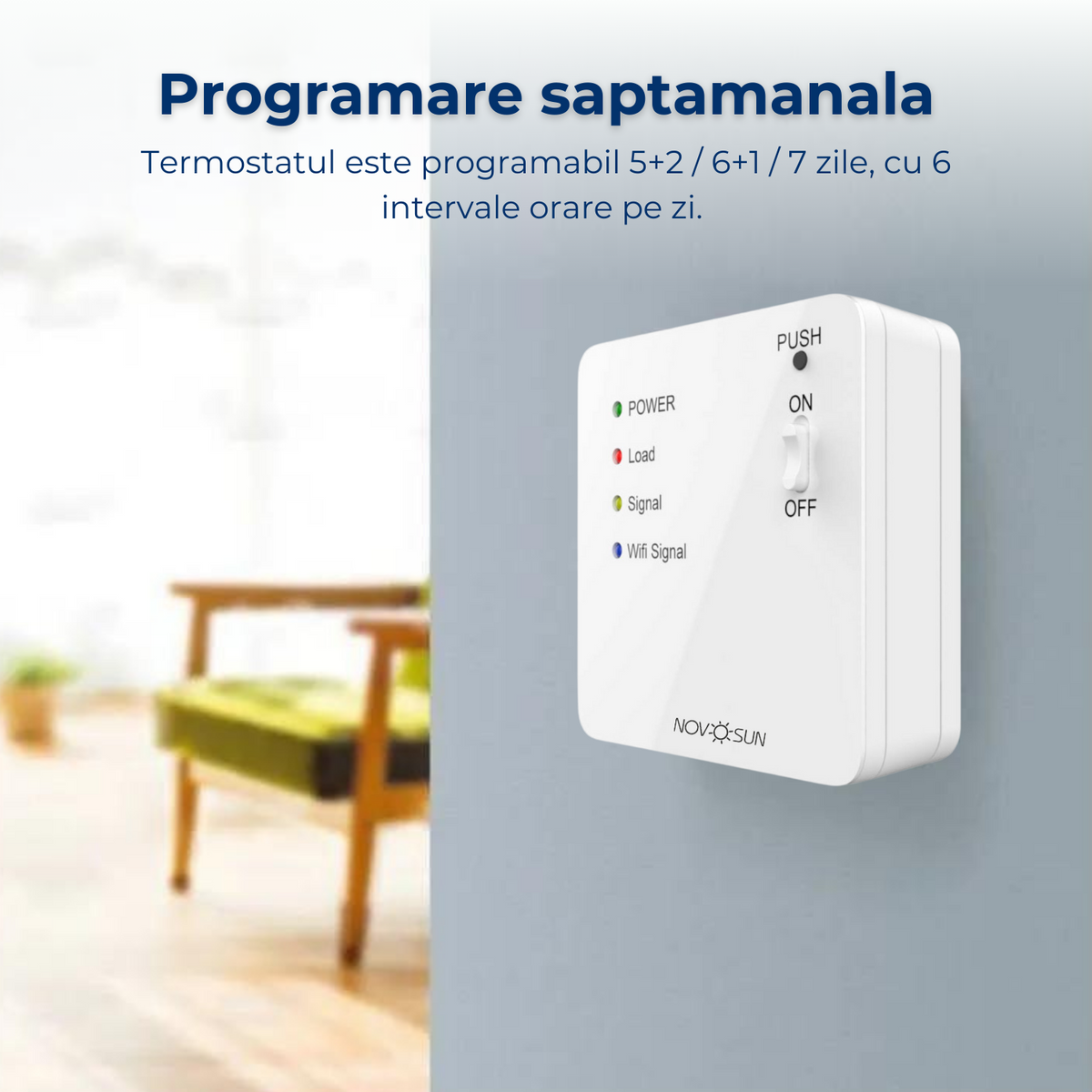 Termostat programabil cu Wifi si telecomanda NOVOSUN TH9 – incalzire ...